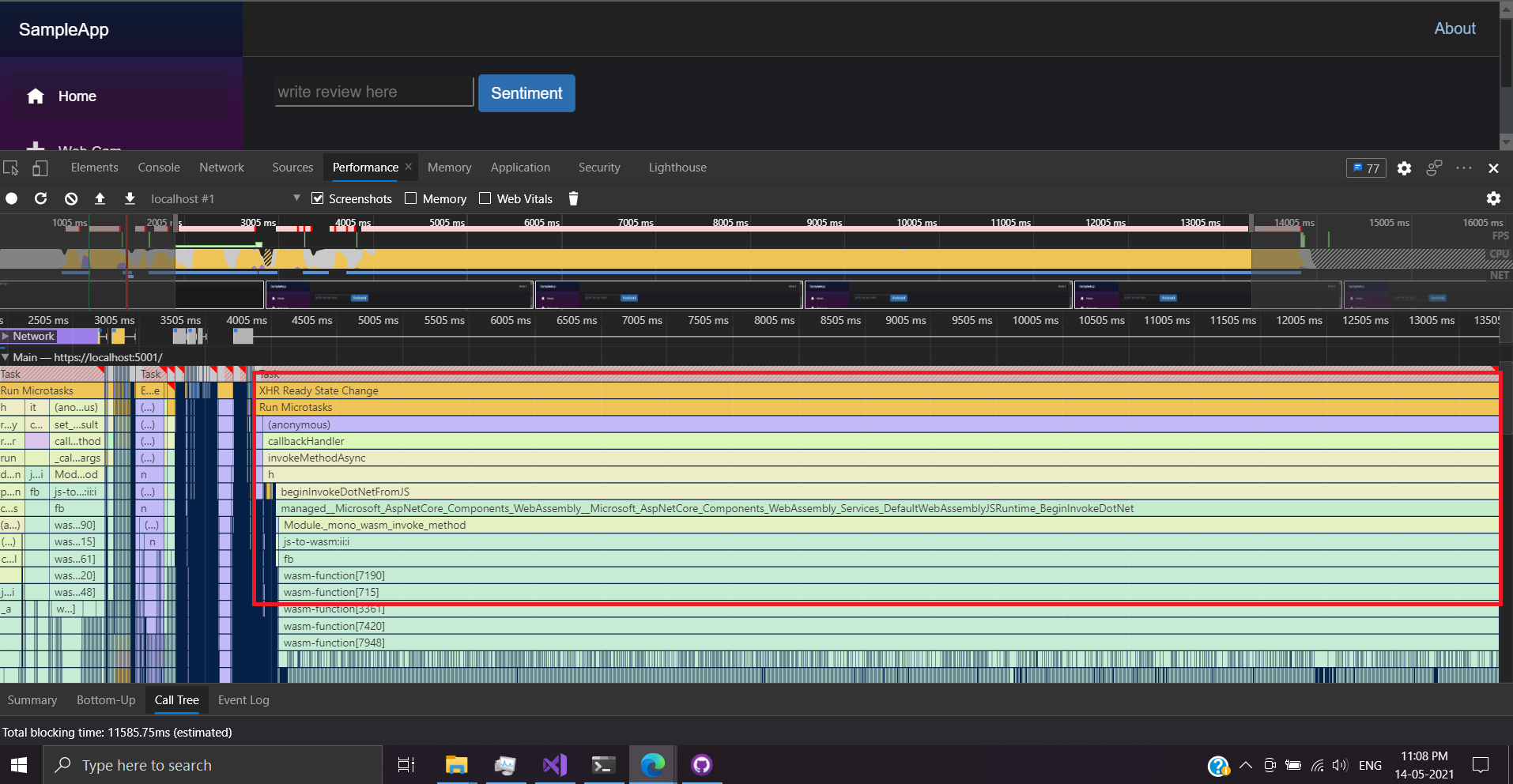 invokeMethodAsync Taking way too long · Issue #32689 · dotnet/aspnetcore · GitHub