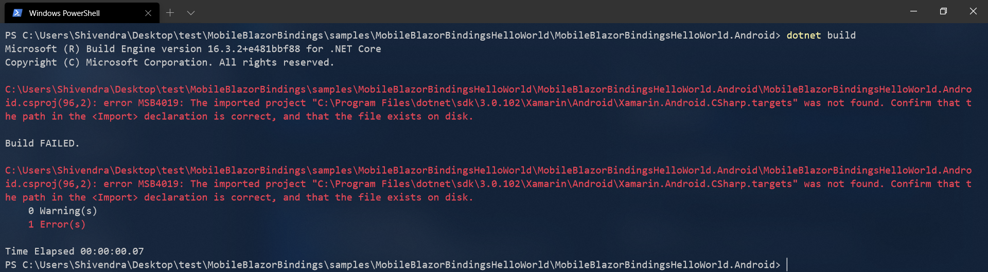 Failed to build from Source · Issue #56 · dotnet/MobileBlazorBindings · GitHub