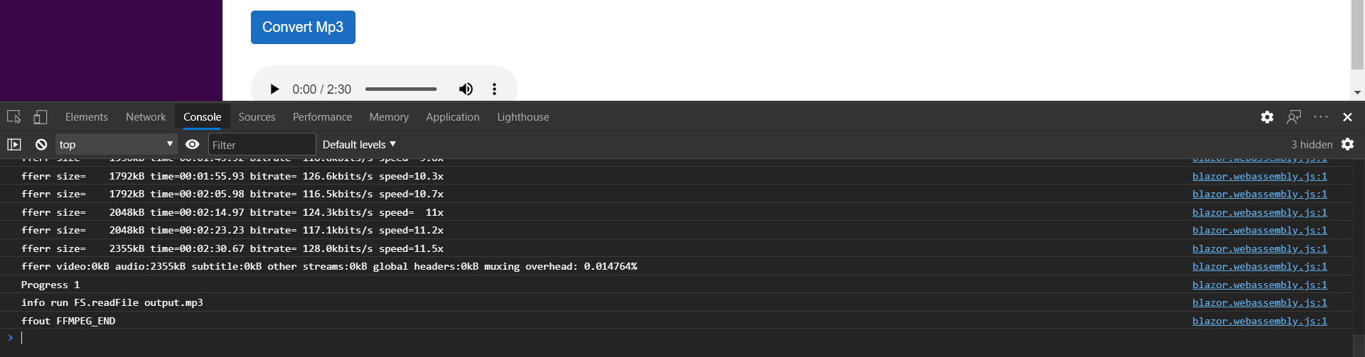 Progress value does not update correctly · Issue #112 · ffmpegwasm/ffmpeg.wasm · GitHub