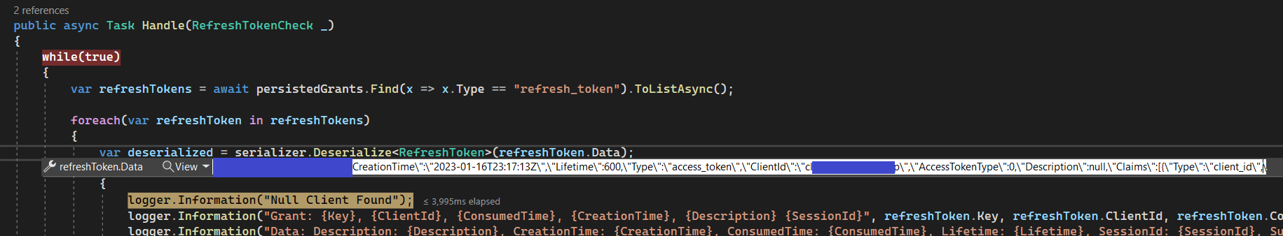 "client.xyz" tries to refresh token belonging to null · Issue #459 · DuendeSoftware/Support · GitHub