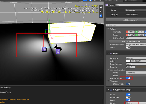 [Polygon light]the Polygon light source has illumination at height of 0 ...