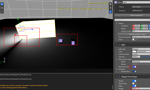 [Polygon light]the Polygon light source has illumination at height of 0 ...