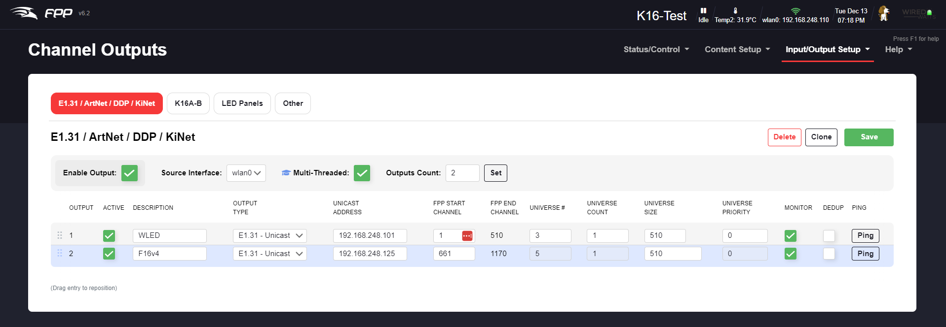 FPP Player with Local Strings and DPP or E1.31 Output Causes Duplicate Data with Xlights Output ...