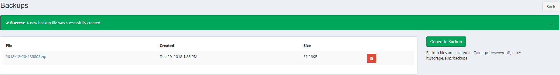 Cannot Generate Backup · Issue #6527 · grokability/snipe-it · GitHub