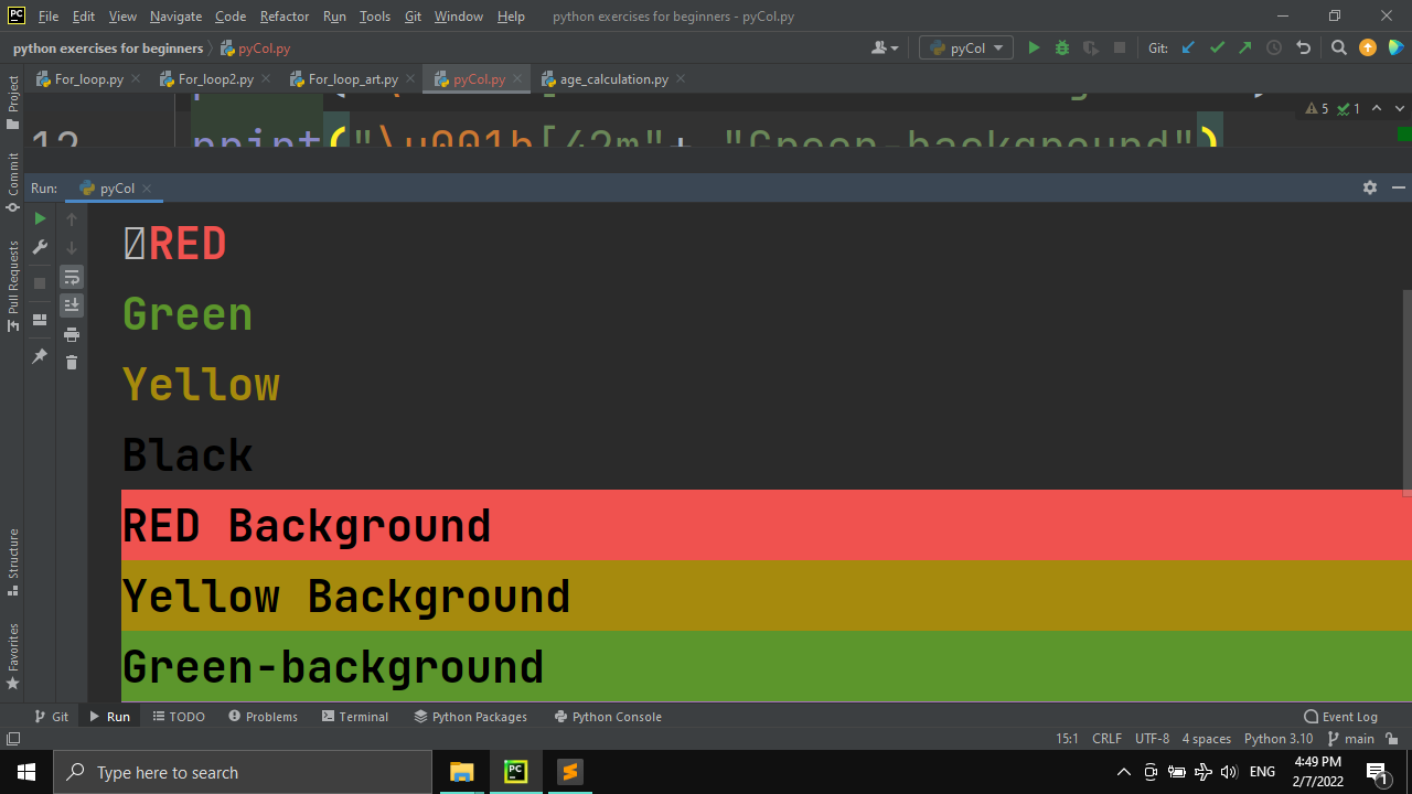 GitHub Coolsasindu How do I print text in color in python How Do I