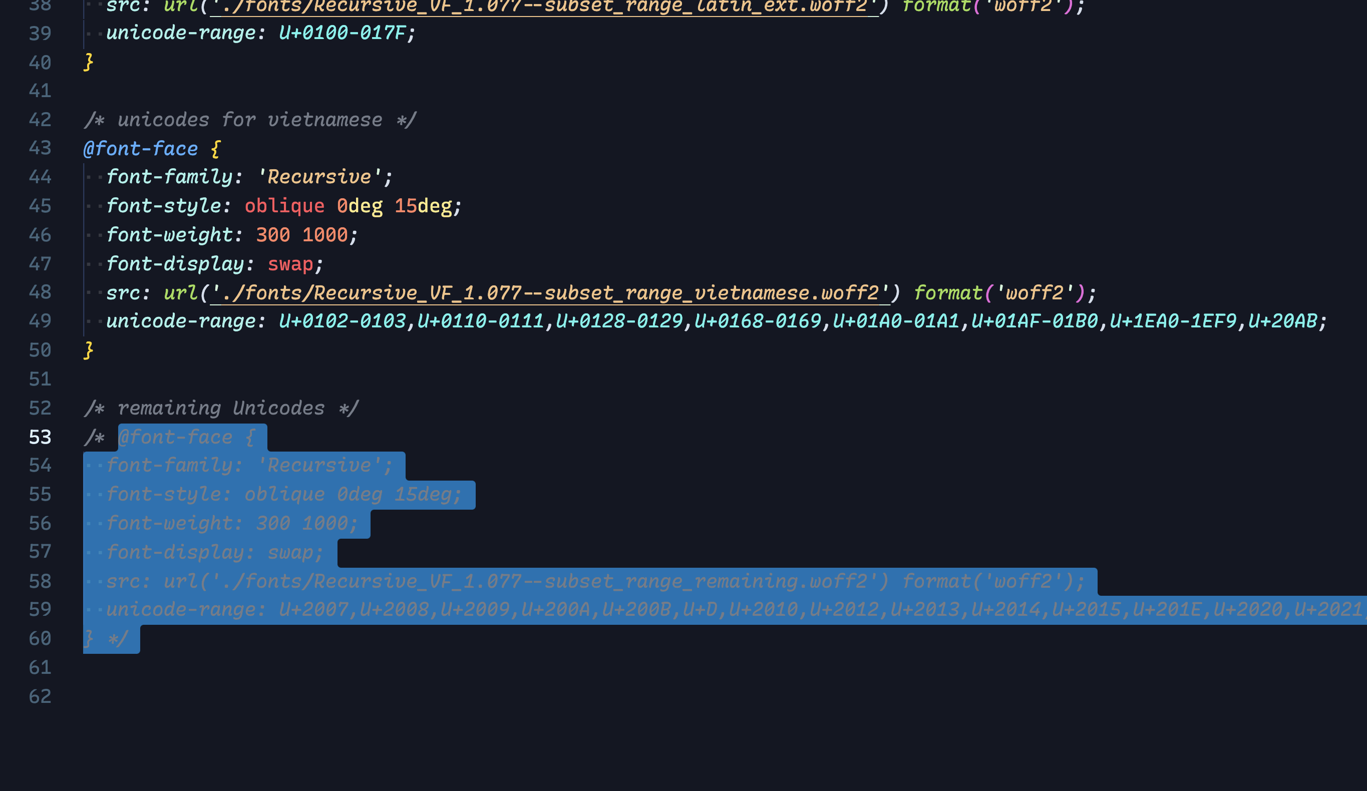 Example @font-face rules from example code not working · Issue #452 ...