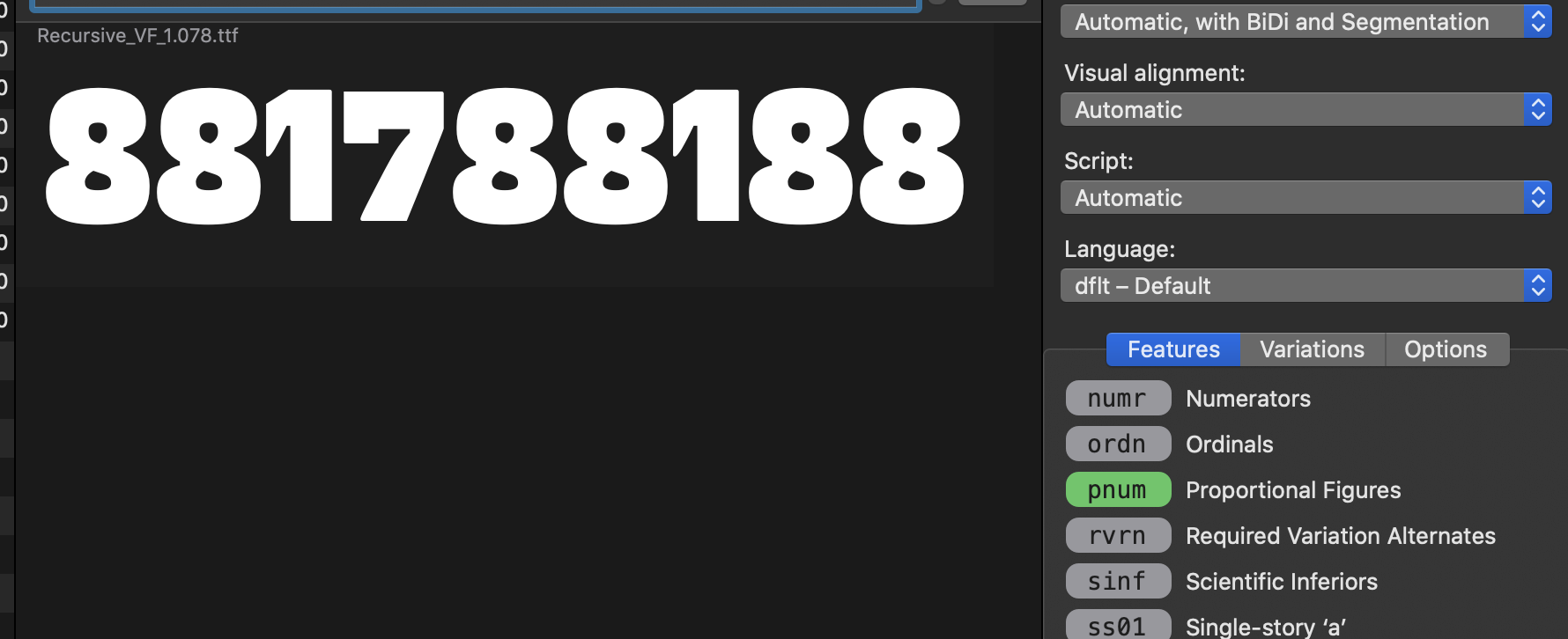 Accidental kerning pair in Sans: standard (tabular) 1 and 7 · Issue ...