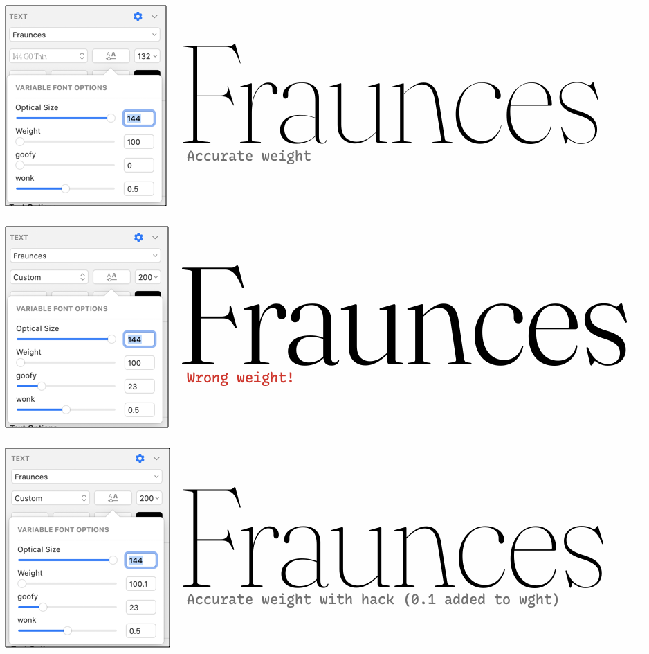 Unexpected Variable font behaviour around Axis Defaults · Issue #305 · typemytype/drawbot · GitHub