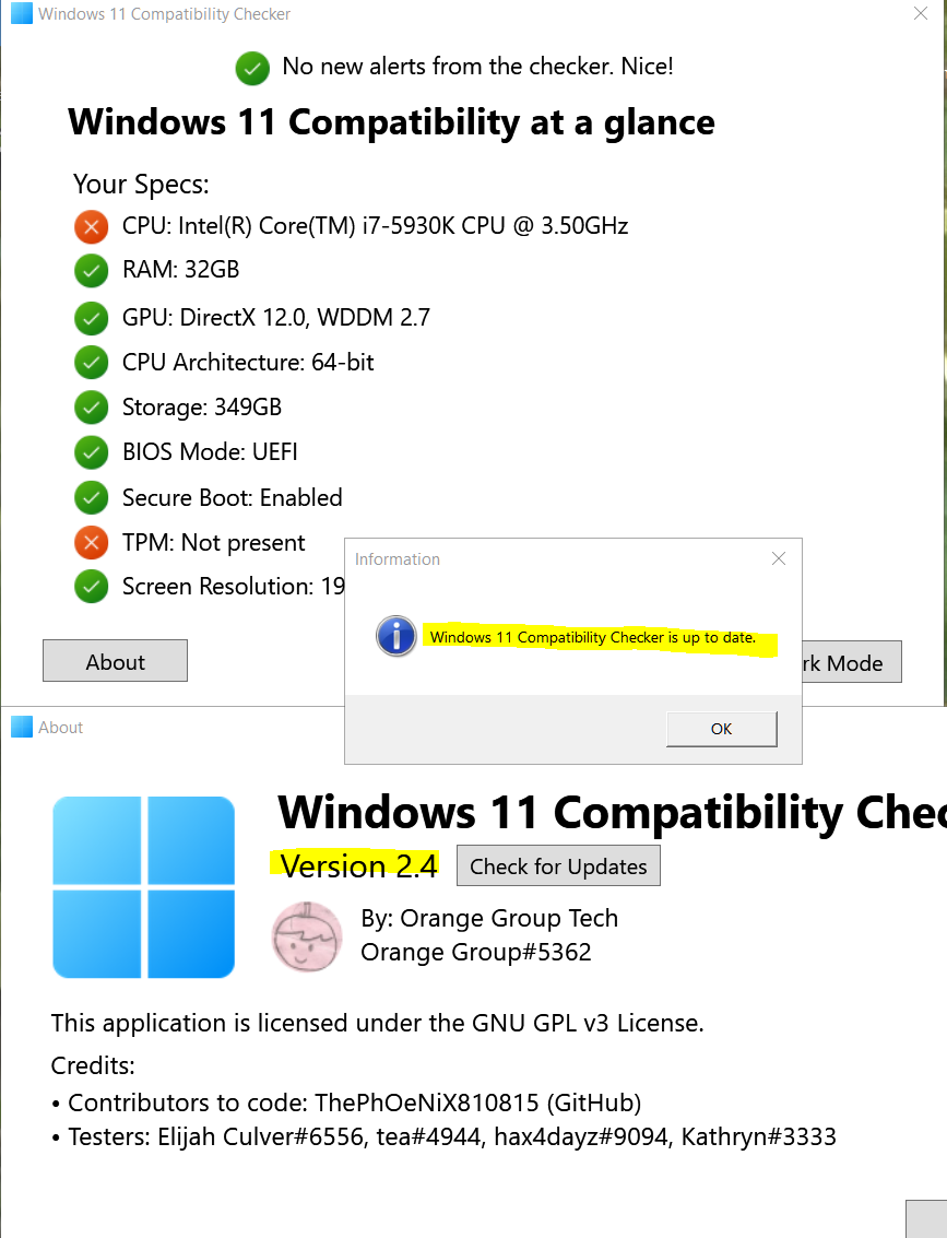 V2.3 does hang during DirectX WWDDM2 check on my W10 21H1 PC · Issue #12 · orangegrouptech ...