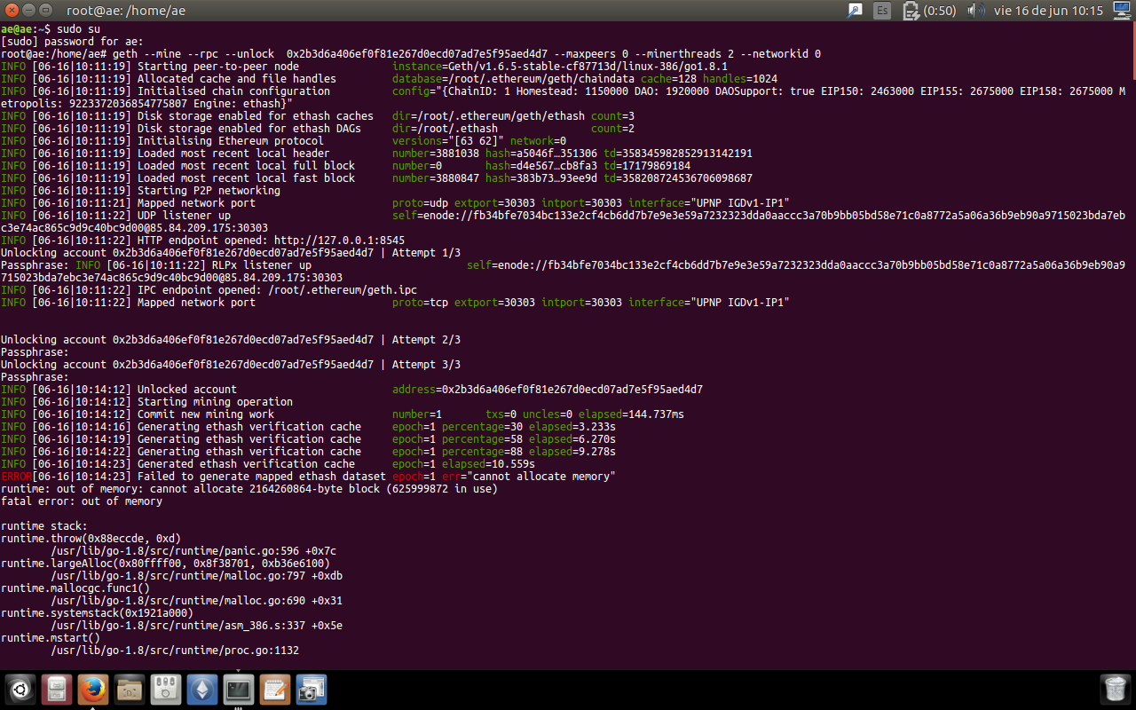 runtime: out of memory: cannot allocate 2164260864-byte block ...