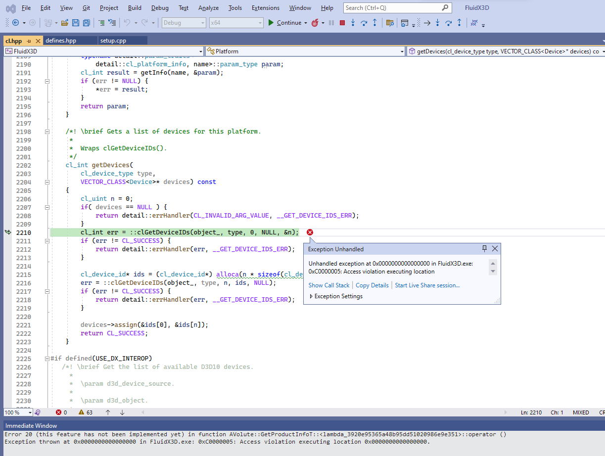 Basic Tutorial - error when debug initiates · Issue #80 · ProjectPhysX ...