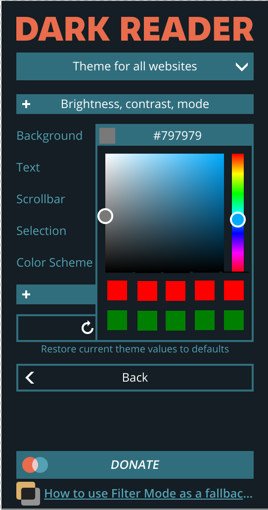 [Feature Request] Update Dark Reader style based on Firefox theme ...