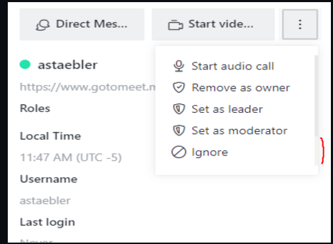 Option to remove people from a private room is hidden uness you are ...