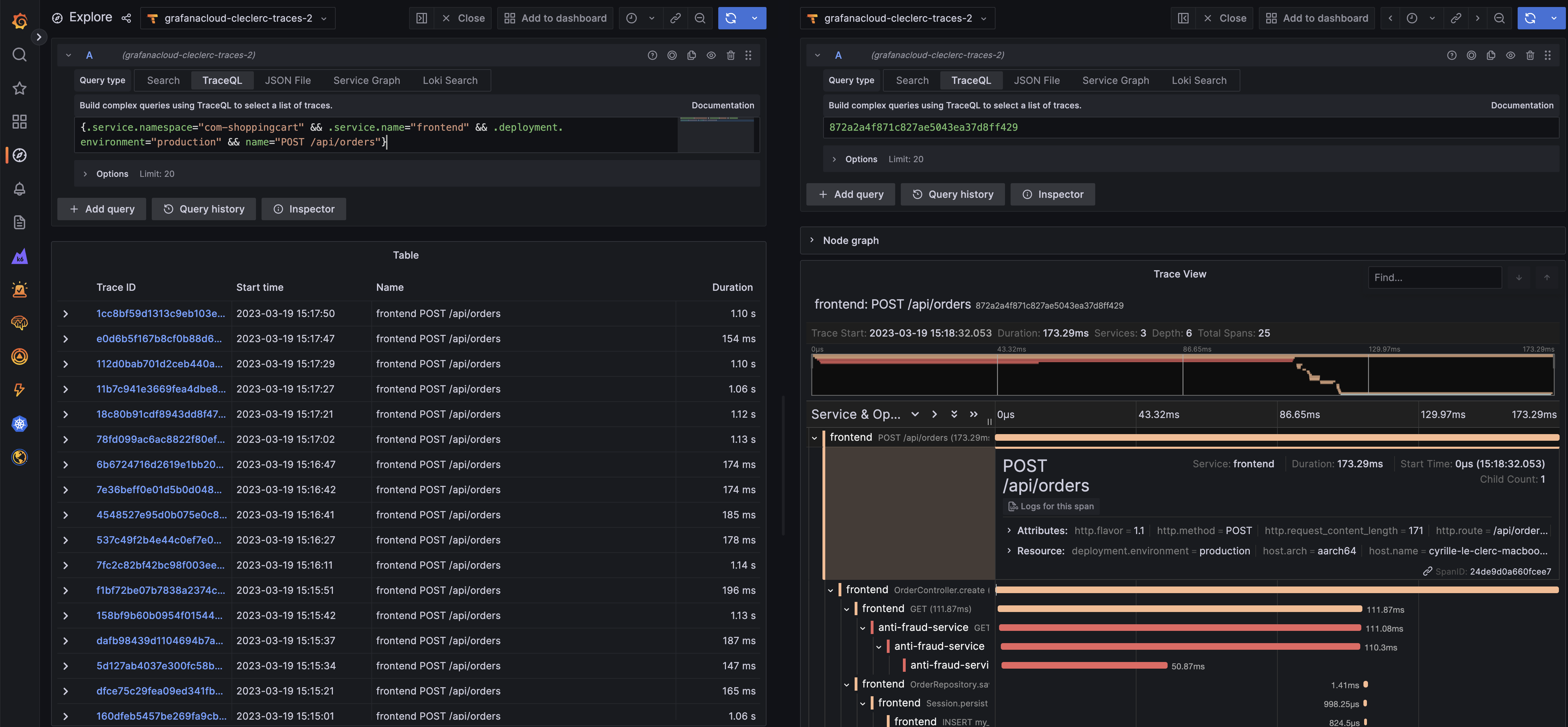 Trace Explorer Autocompletion Suggests Fields `spanname` And `name` But Queries Fail · Issue 