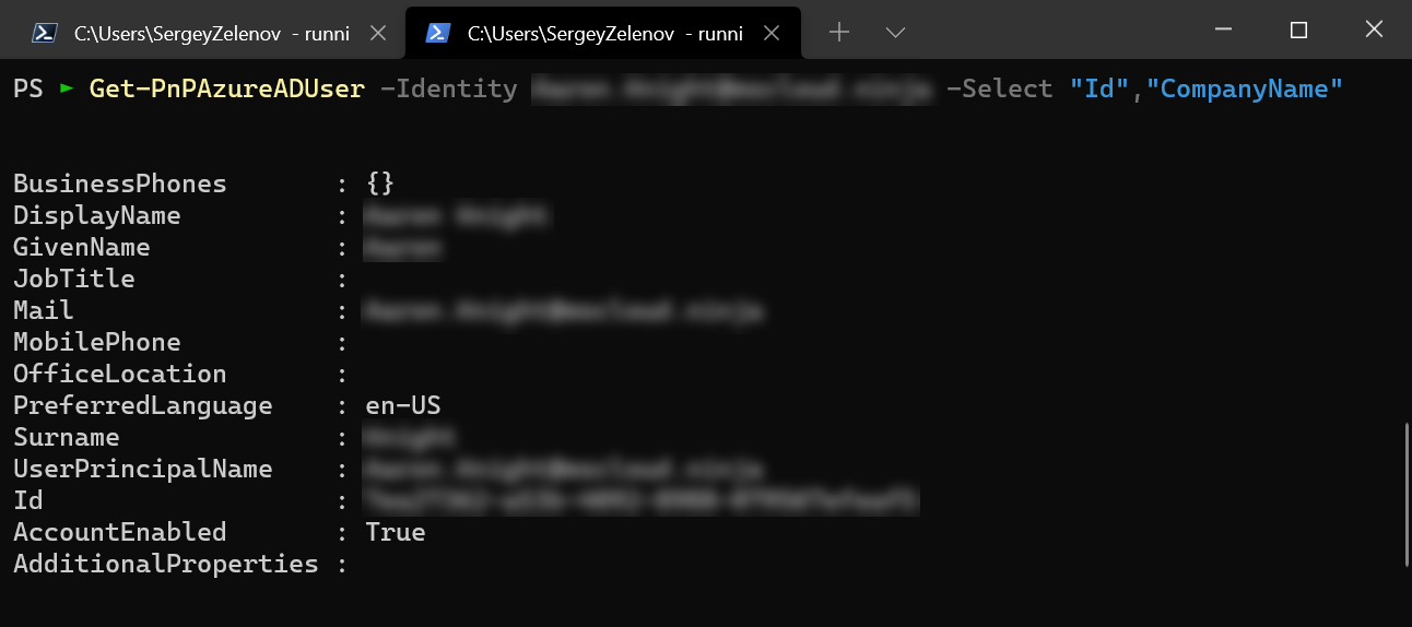 [BUG] Get-PnPAzureADUser: -Select parameter ignored · Issue #649 · pnp/powershell · GitHub