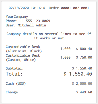 POS > Receipt > Header/Footer on multiple lines · Issue #45679 · odoo ...