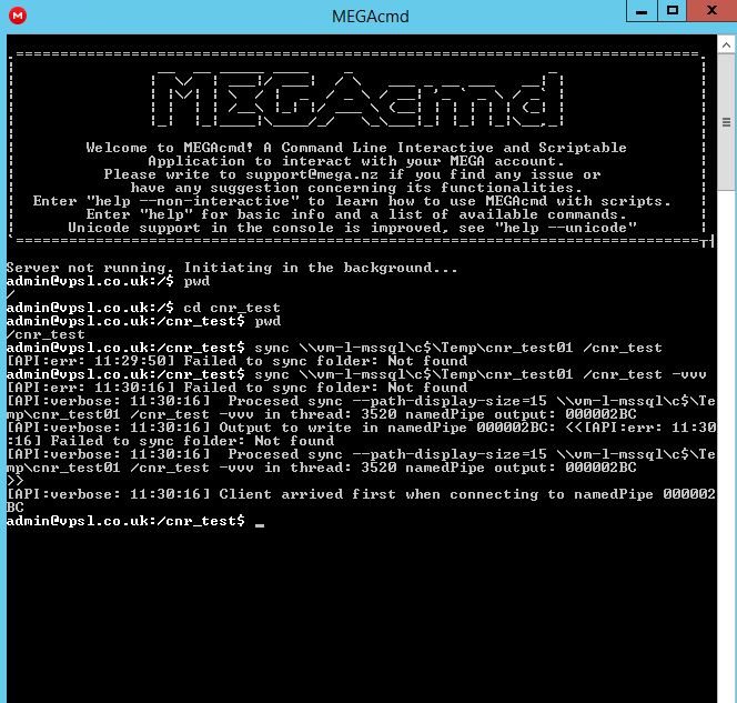 Couldn't find remote folder · Issue #146 · meganz/MEGAcmd · GitHub