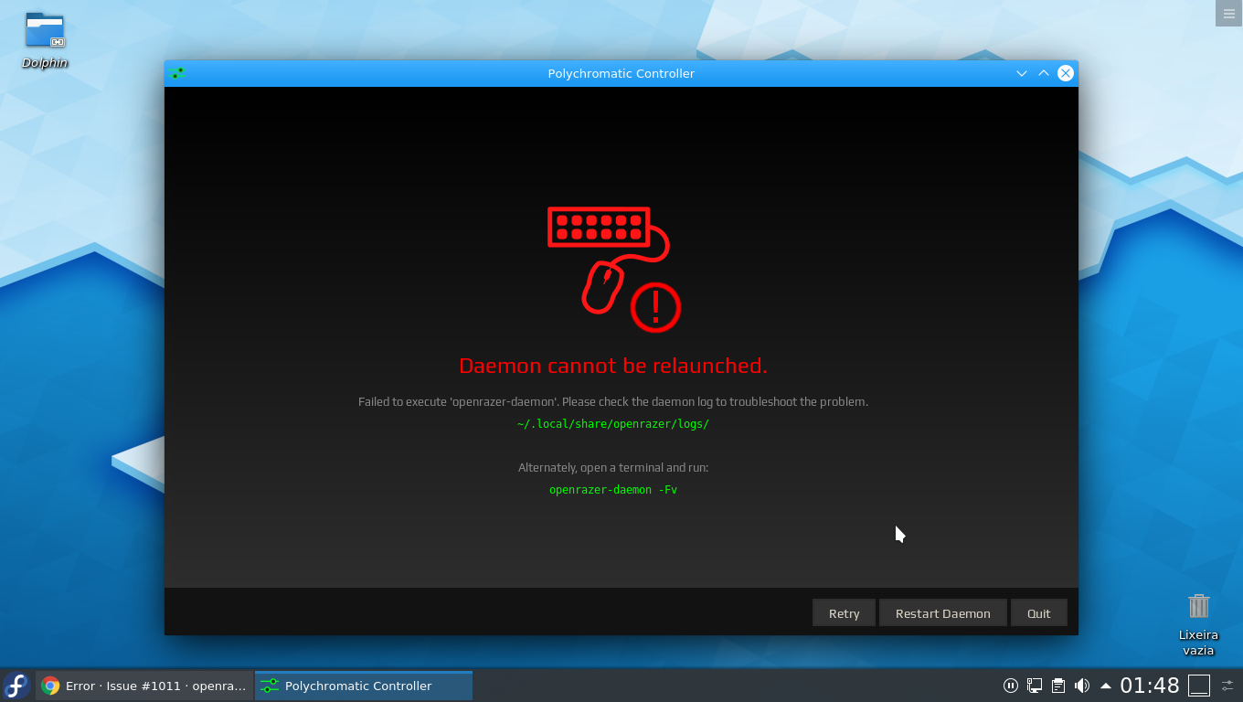 Error · Issue 1011 · Openrazer Openrazer · Github