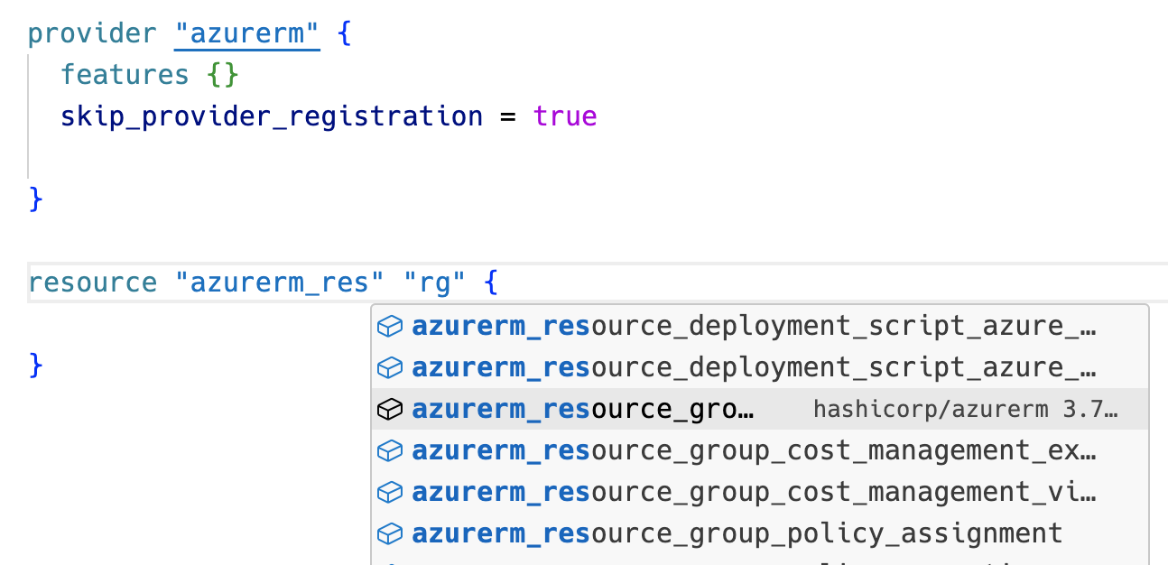 Intellisense Not Displaying All Items · Issue 1613 · Hashicorp Vscode Terraform · Github