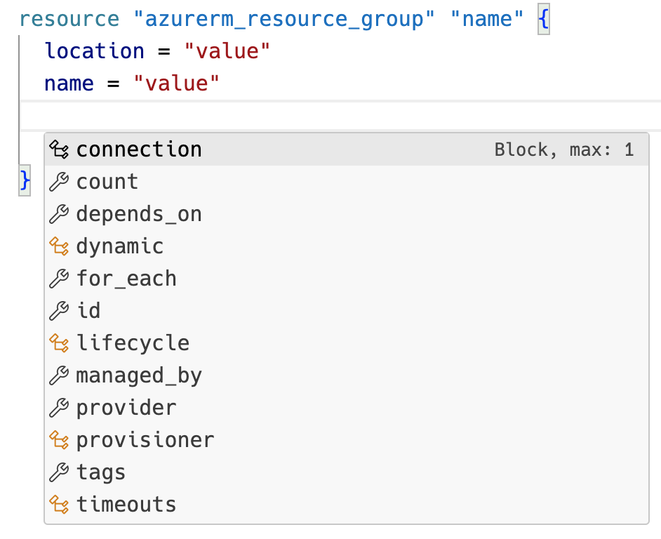 Intellisense Not Displaying All Items · Issue 1613 · Hashicorp Vscode Terraform · Github