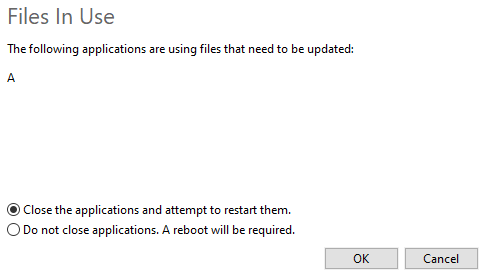 Files in Use does not show running application or window name · Issue ...