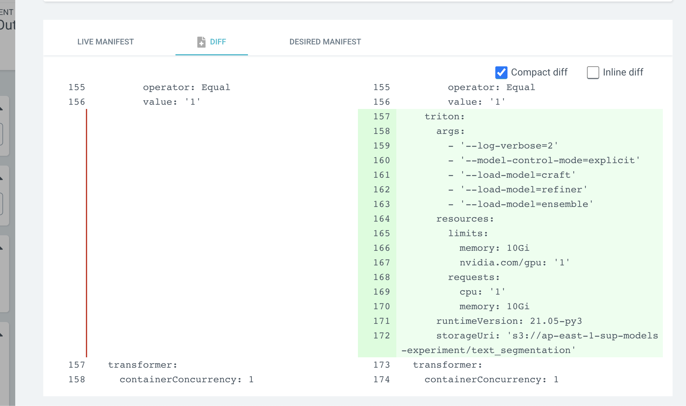 Inference Service showing diff in Argocd · Issue #2232 · kserve/kserve · GitHub