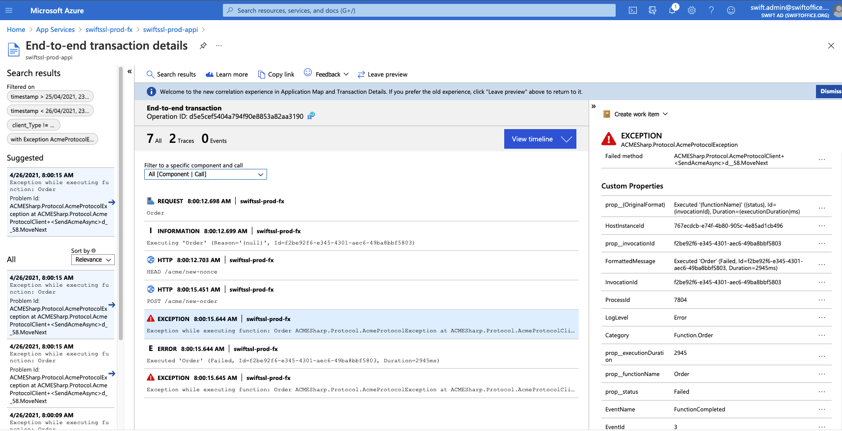 Issue Certificate Error · Shibayan Keyvault Acmebot · Discussion 312 · Github