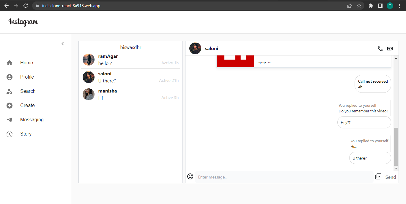 GitHub - tanmayrsm/instagram-react-clone