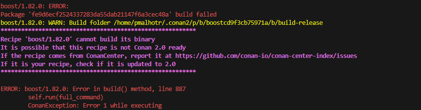 Package Boost Version 182 Build Failed With Conancenter · Issue 20156 · Conan Ioconan 