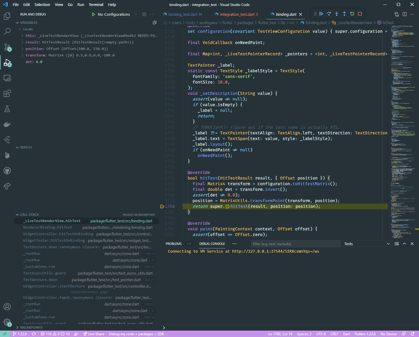 Integrationtest Hittest Regression With Setsurfacesize · Issue 82557 · Flutterflutter · Github