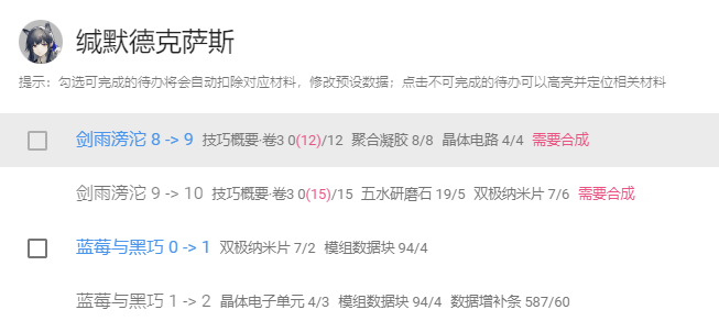 待办中需要合成技能书点击后不会正确滑动 · Issue 218 · Arkntoolsarknights Toolbox · Github 2653