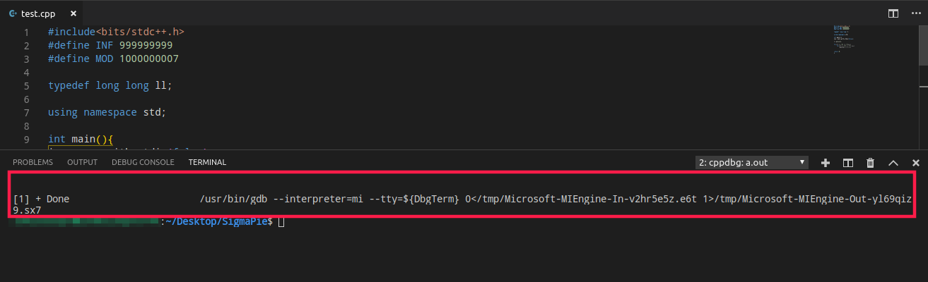 Random Message On The Terminal When Stopping The Debug Process · Issue ...
