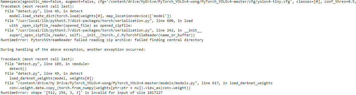 RuntimeError: shape '[512, 256, 3, 3]' is invalid for input of size 1017227 · Issue #375 ...