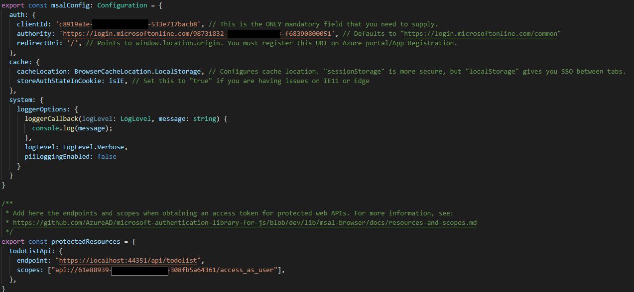 Error Invalidtoken The Audience Is Invalid · Issue 8 · Azure Samplesms Identity Javascript 4173