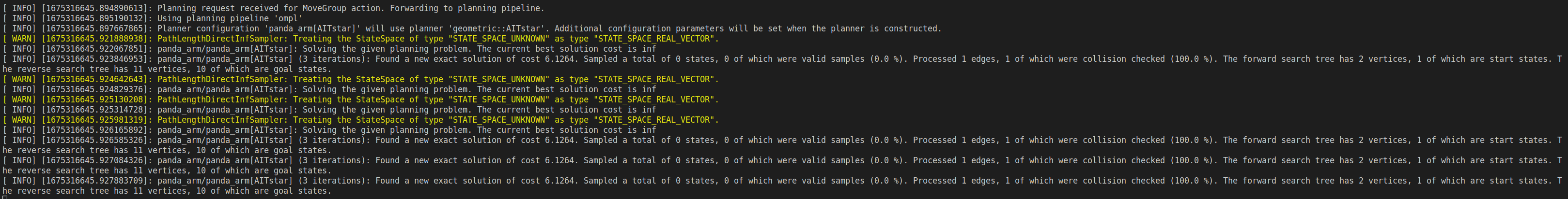 AITstar planner stuck in infinite loop · Issue #3329 · moveit/moveit · GitHub