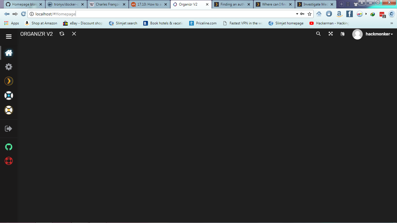 Homepage blank · Issue #1010 · causefx/Organizr · GitHub