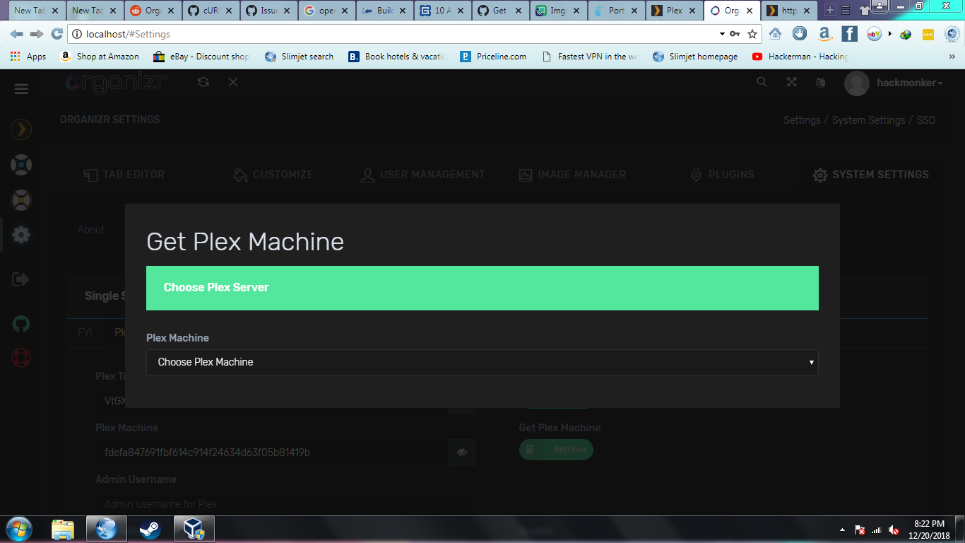 Curl Error 7 On Testing · Issue 1011 · Causefxorganizr · Github