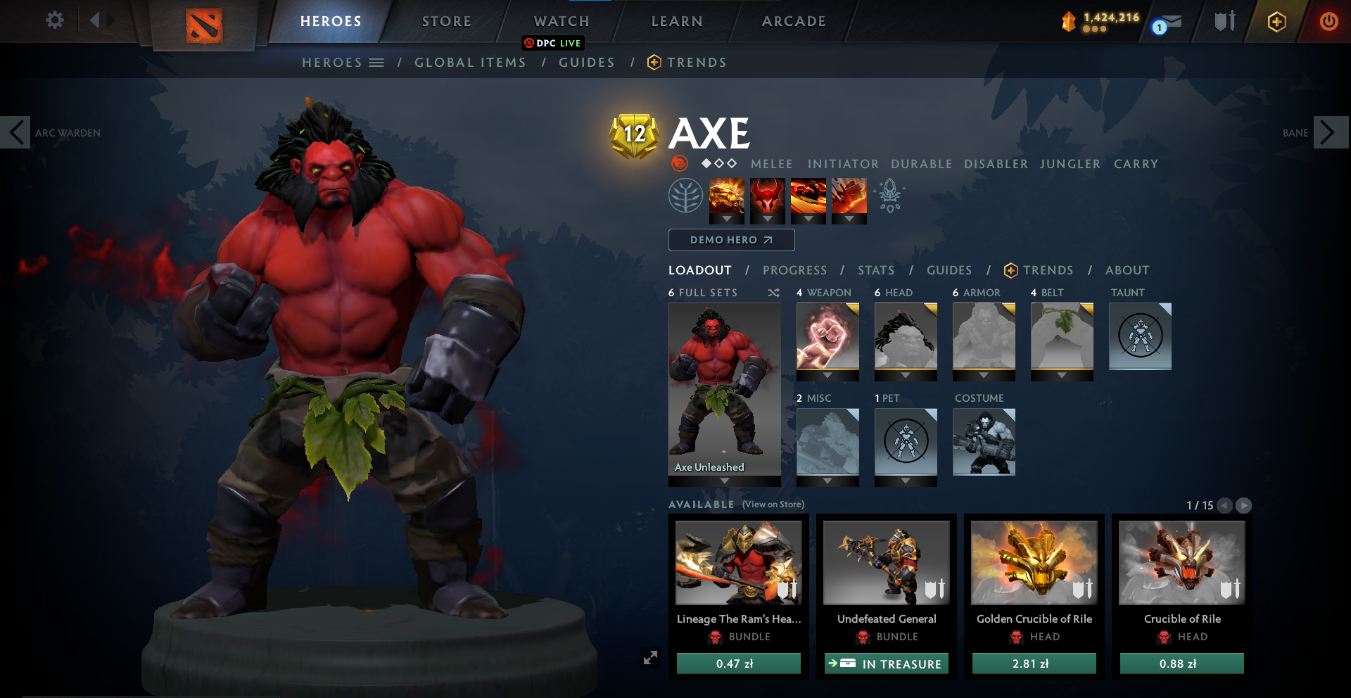 New update broke Axe Unleashed set · Issue #925 · ValveSoftware/Dota2-Gameplay · GitHub