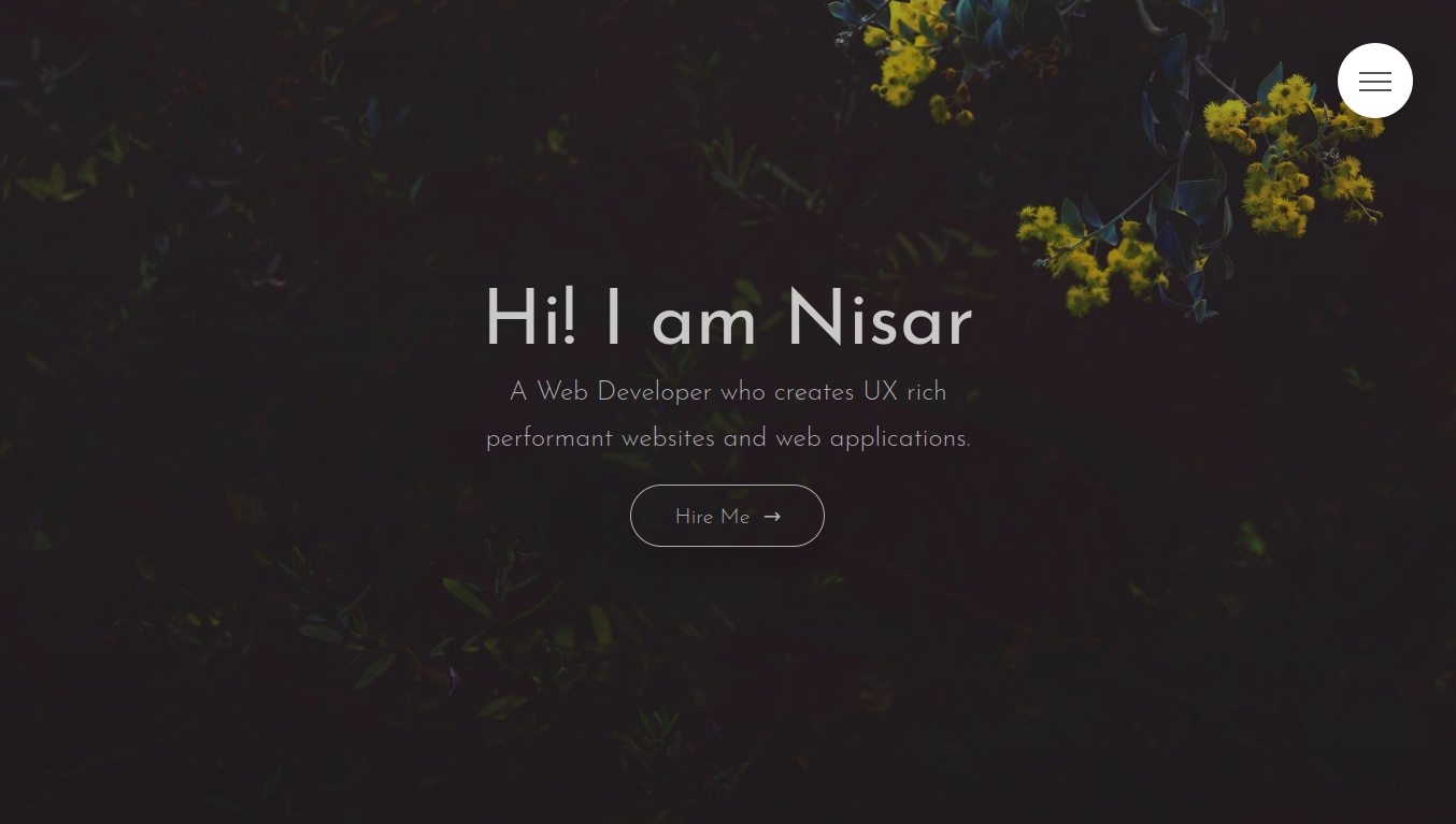 A free Open-source Portfolio template for web developers | Nisar Hassan Naqvi