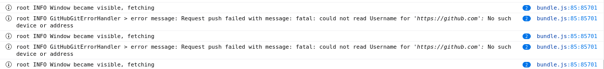 Request push failed with message: fatal: could not read Username for 'https://github.com': No ...