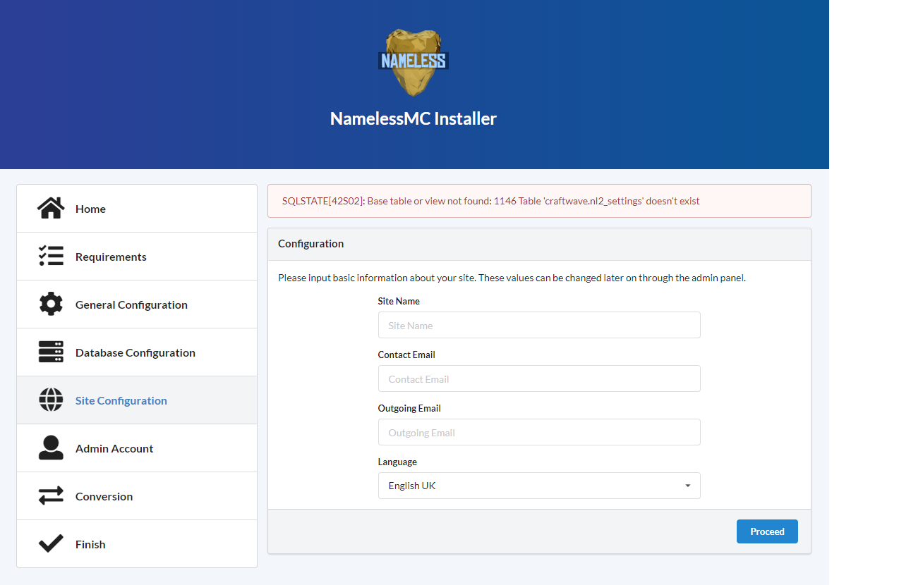SQLSTATE[42S02]: Base table or view not found: 1146 Table · Issue #2883 · NamelessMC/Nameless ...