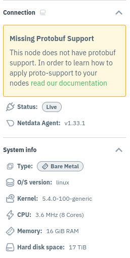 [Bug]: Missing Protobuf Support - False-positive warning on cloud · Issue #12149 · netdata ...