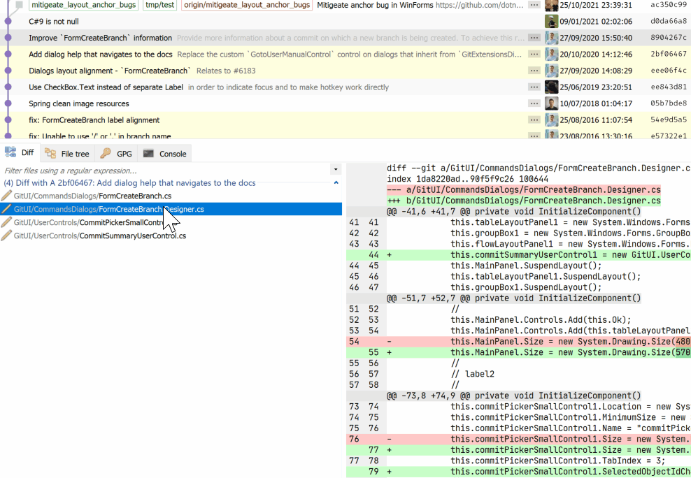 Feedback With New Blame And File History In Next Version · Issue 9796