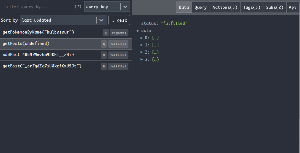 Improve RTK Query monitor to focus more on data · Issue #1126 · reduxjs/redux-devtools · GitHub