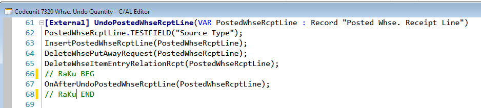 [Event Request] Codeunit 7320 Whse. Undo Quantity – OnAfterUndoPostedWhseRcptLine · Issue #2436 ...