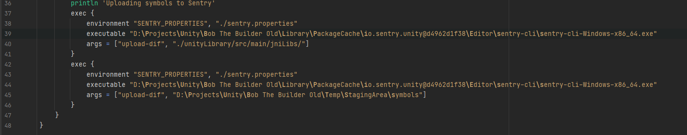 Auto Upload Symbols failed on Android build · Issue #506 · getsentry/sentry-unity · GitHub
