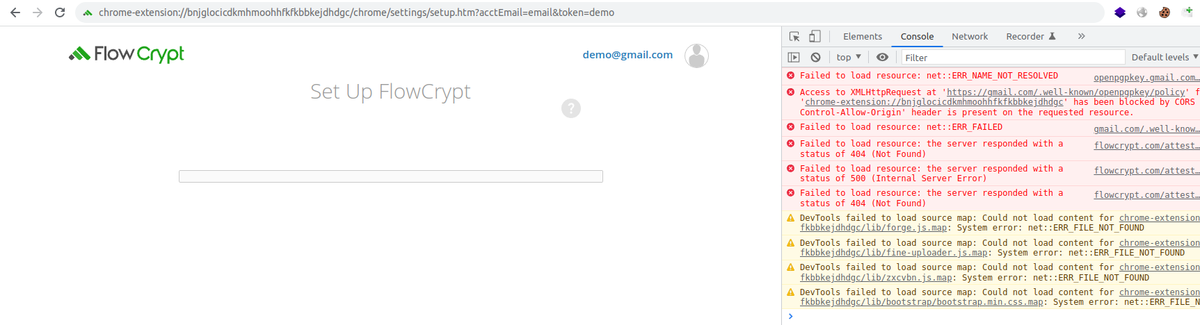 [important] Setting up browser extension cannot be finished if the ...