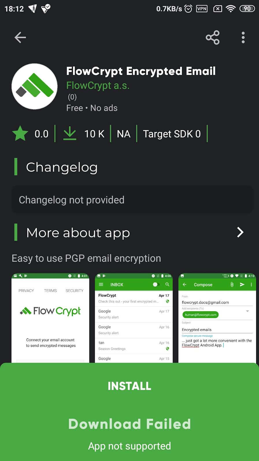 [user Feedback] Suggests To Support At Least Android 7 Api Level 24 · Issue 1977 · Flowcrypt