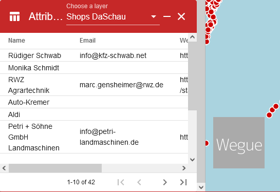 Better layout for Attribute Table when located on sidebar · Issue #253 · wegue-oss/wegue · GitHub