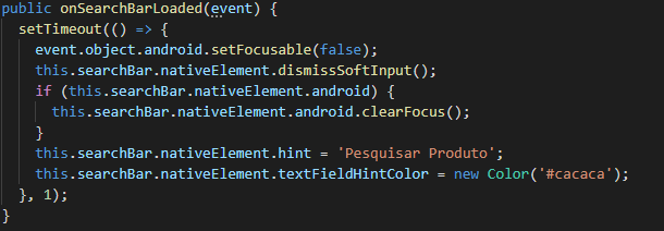 textFieldHintColor searchbar not working · Issue #8773 · NativeScript/NativeScript · GitHub